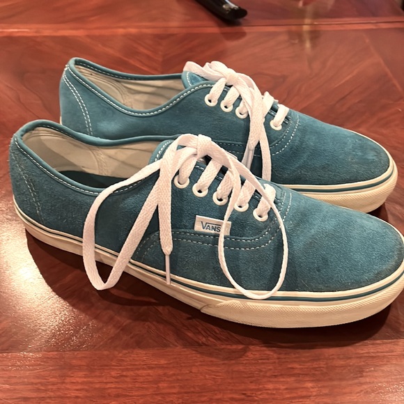 Vans | Shoes | Vans Vintage Blueturquoise Suede Board Shoes | Poshmark